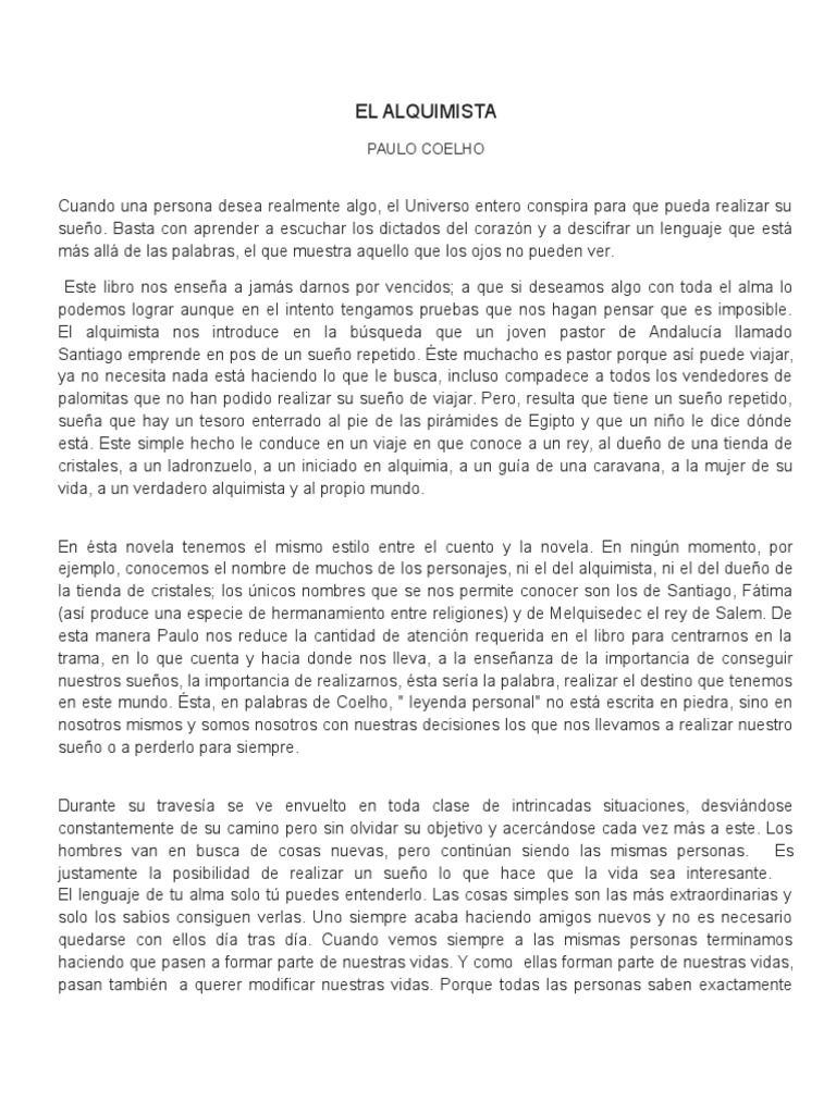 El Alquimista | PDF | Science | Ciencia filosófica