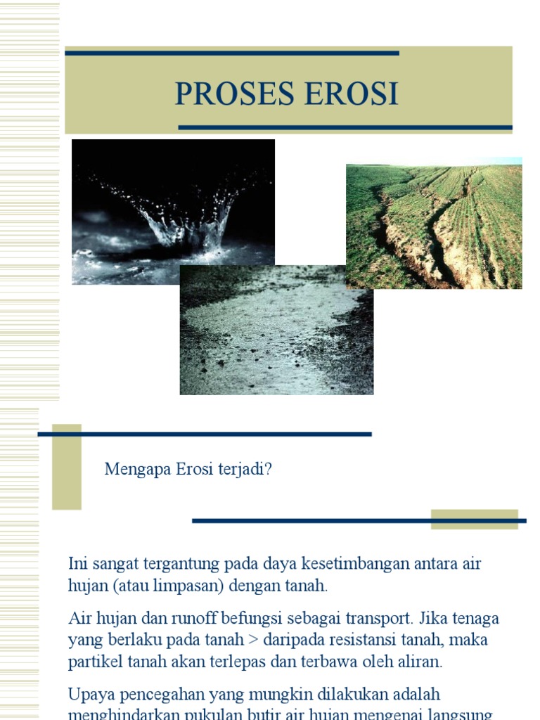 Proses Terjadi Erosi Pada Tanah | PDF | Sains & Matematika