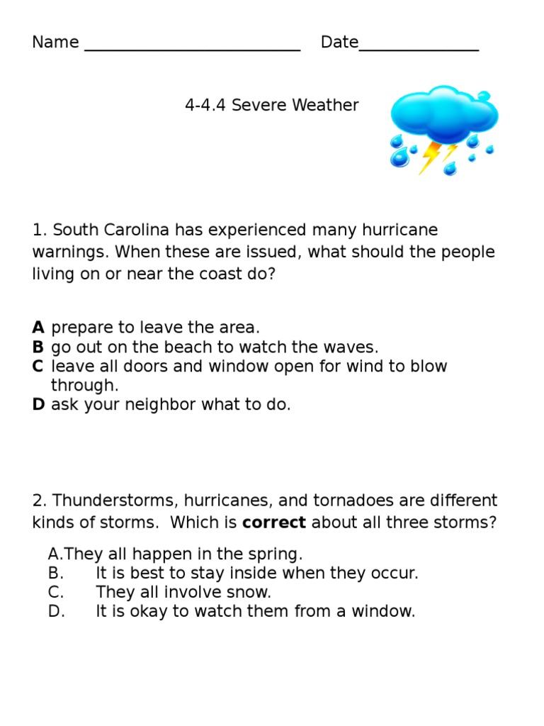 4-4.4 Severe Weather | PDF | Storms | Thunderstorm