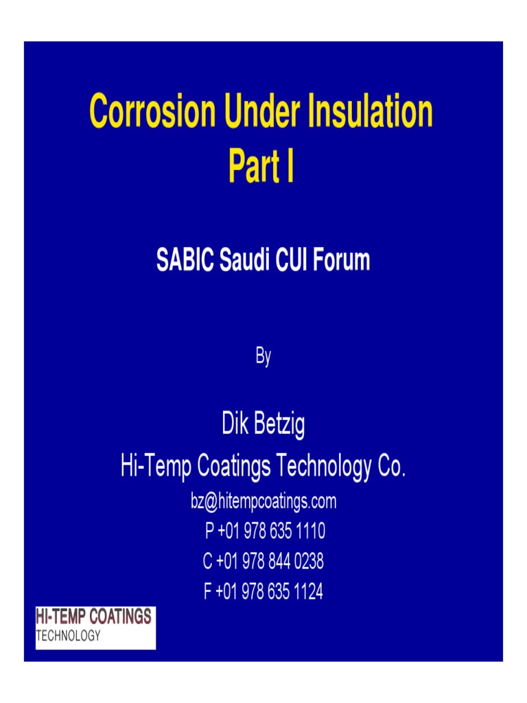 CUI Protective Coating Systems Part I | PDF | Epoxy | Corrosion