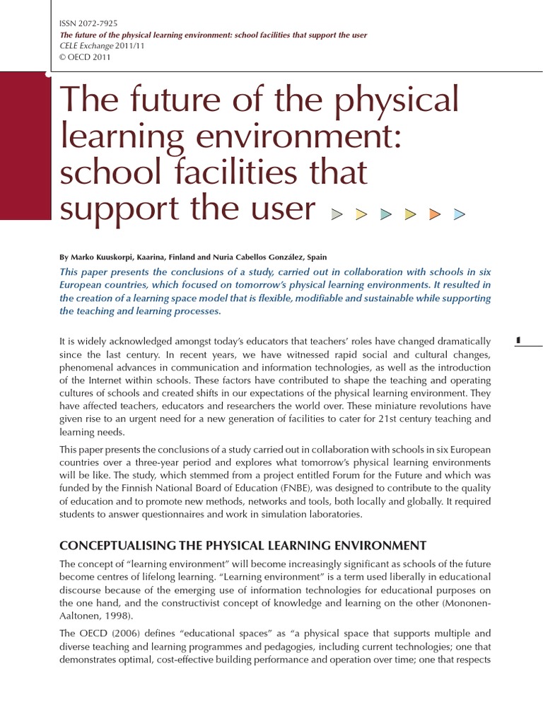 The Future of The Physical Learning Environment | PDF | Organisation ...