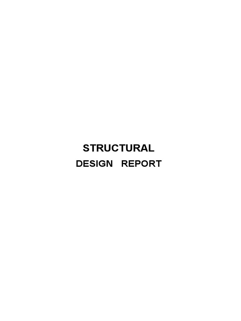 Structural Design Report | PDF | Reinforced Concrete | Concrete