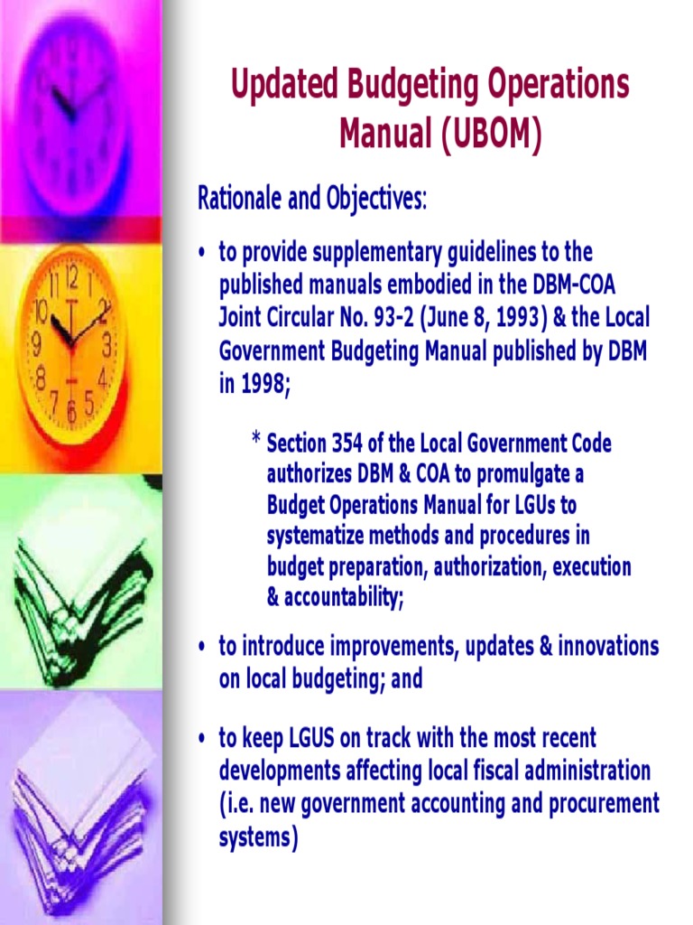 Budget Operations Manual for LGU's | Governance | Budget