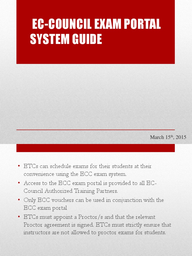 EC Council Exam Portal Instructions v4 | PDF | Login | User (Computing)