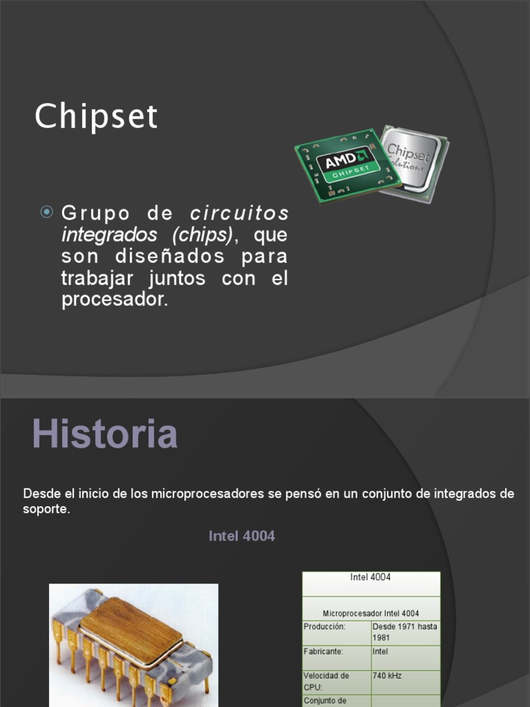 Chipset Aplicaciones | PDF | Microprocesador | Circuito integrado
