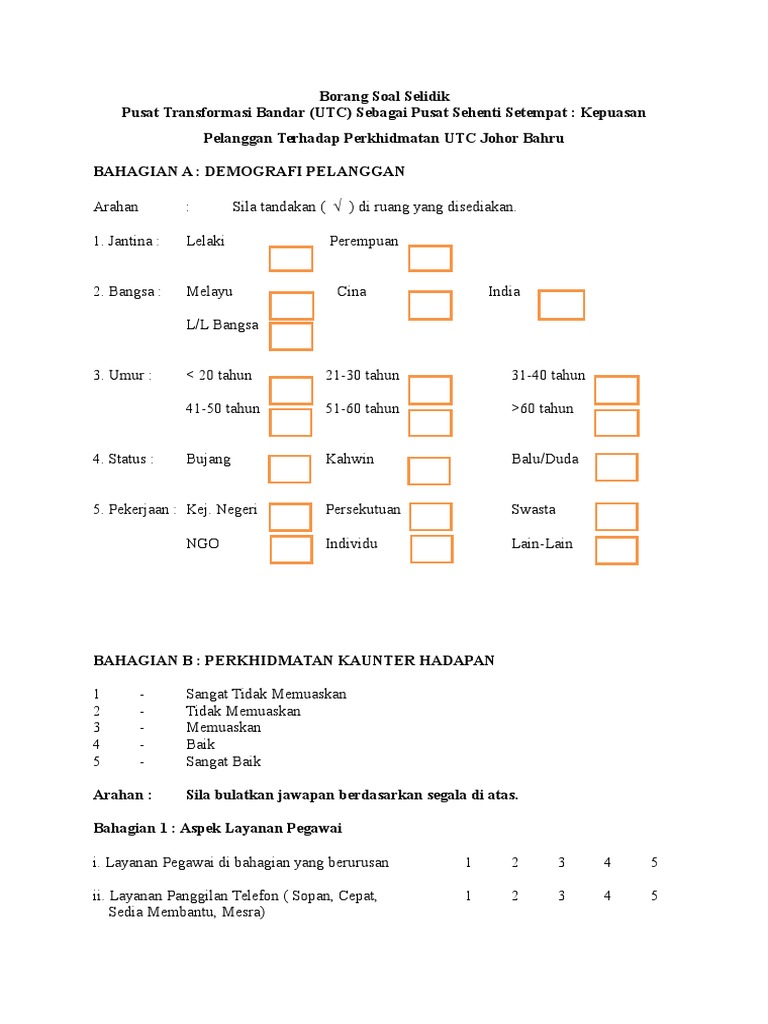 Borang Soal Selidik | PDF