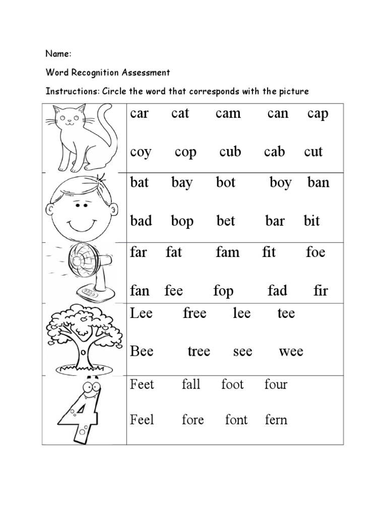 Early Literacy Word Match | PDF | Career & Growth | Law