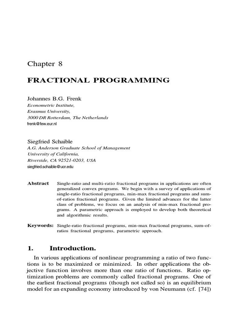 Fractional Programming | PDF | Mathematical Optimization | Monotonic Function