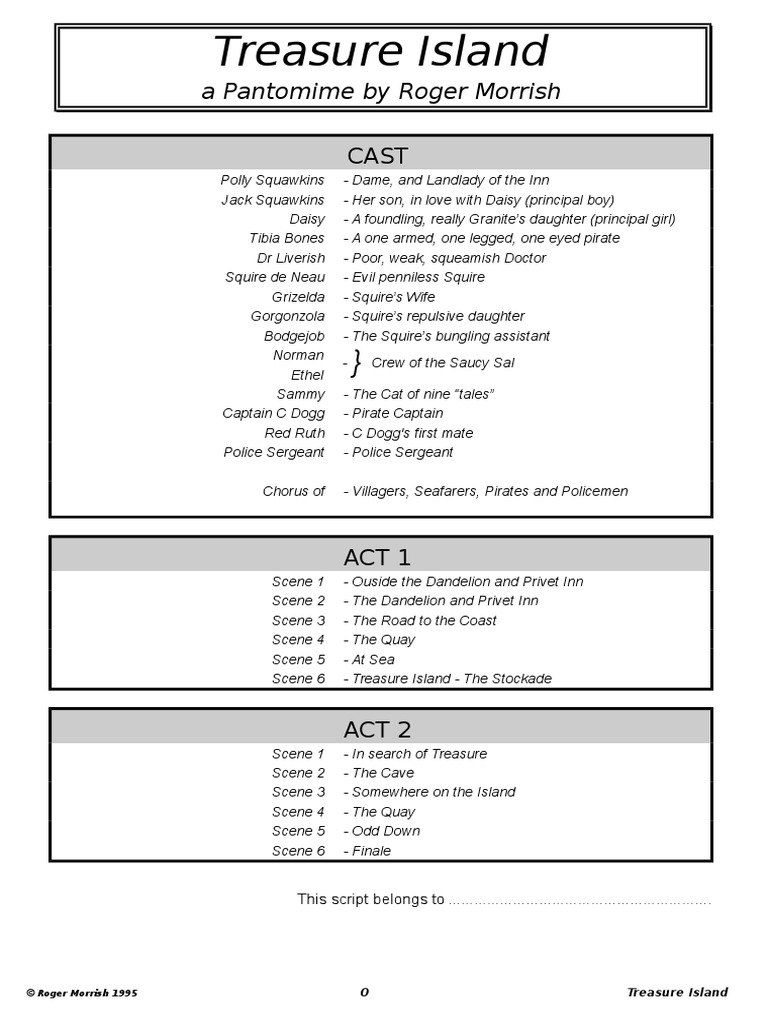 Treasure Island 16 Final | PDF | Treasure Island