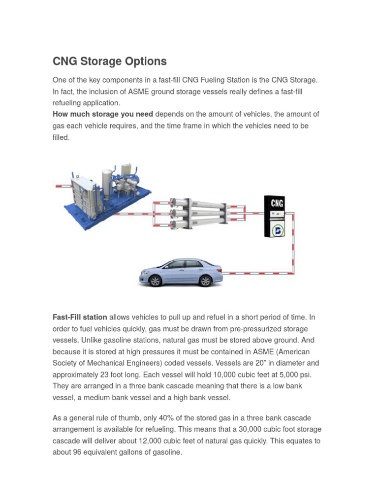 CNG Storage Options | PDF | Gas Compressor | Mechanical Engineering