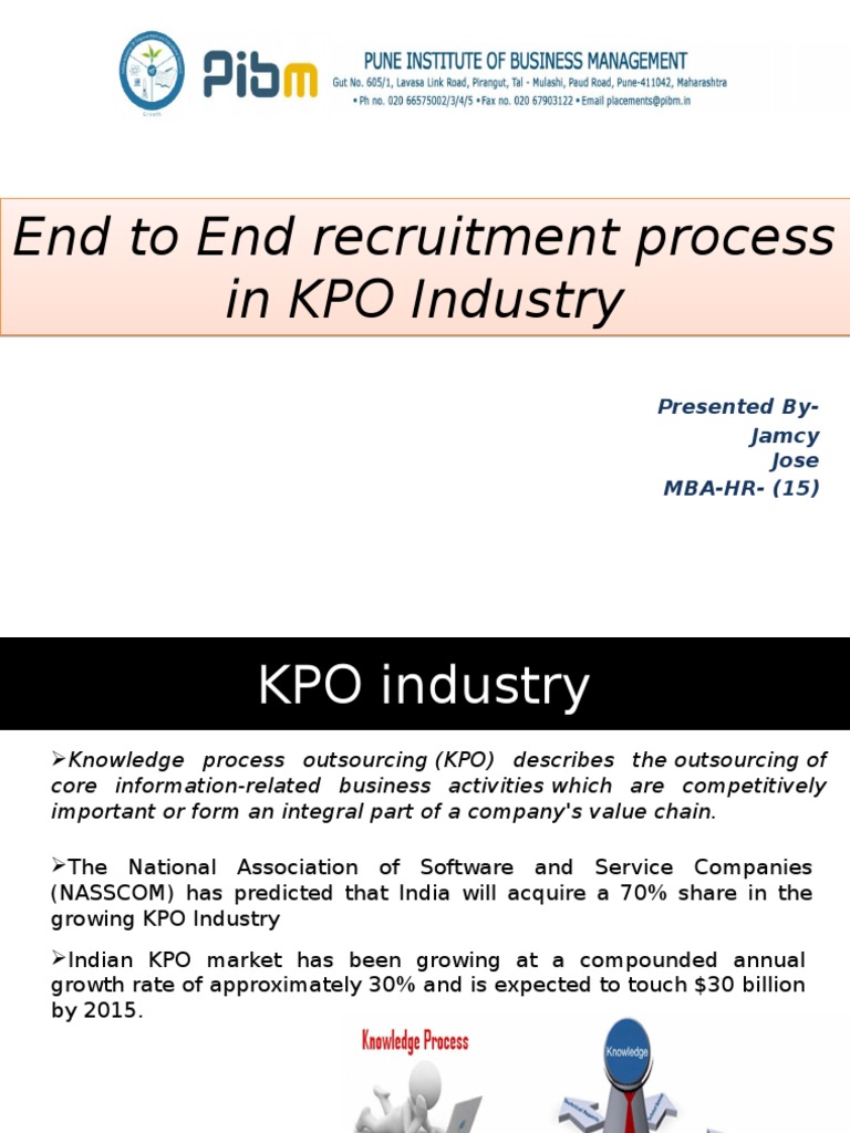 Recruitment Process in KPO Industry | PDF | Recruitment | Accountability