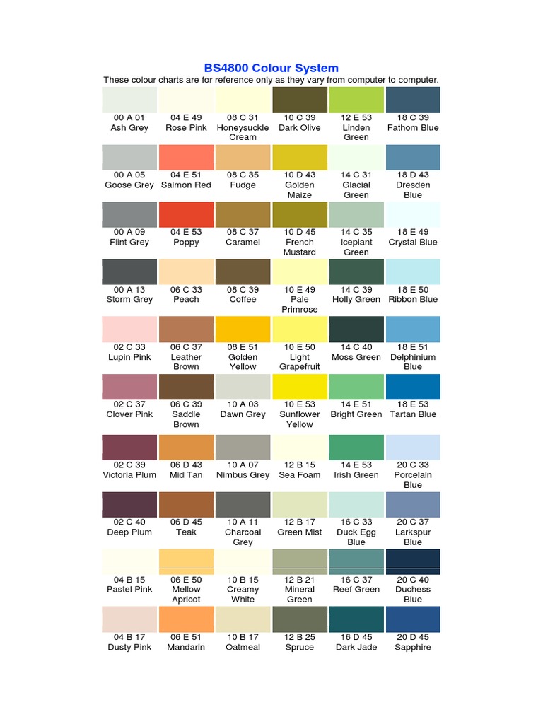 BS 4800 Color