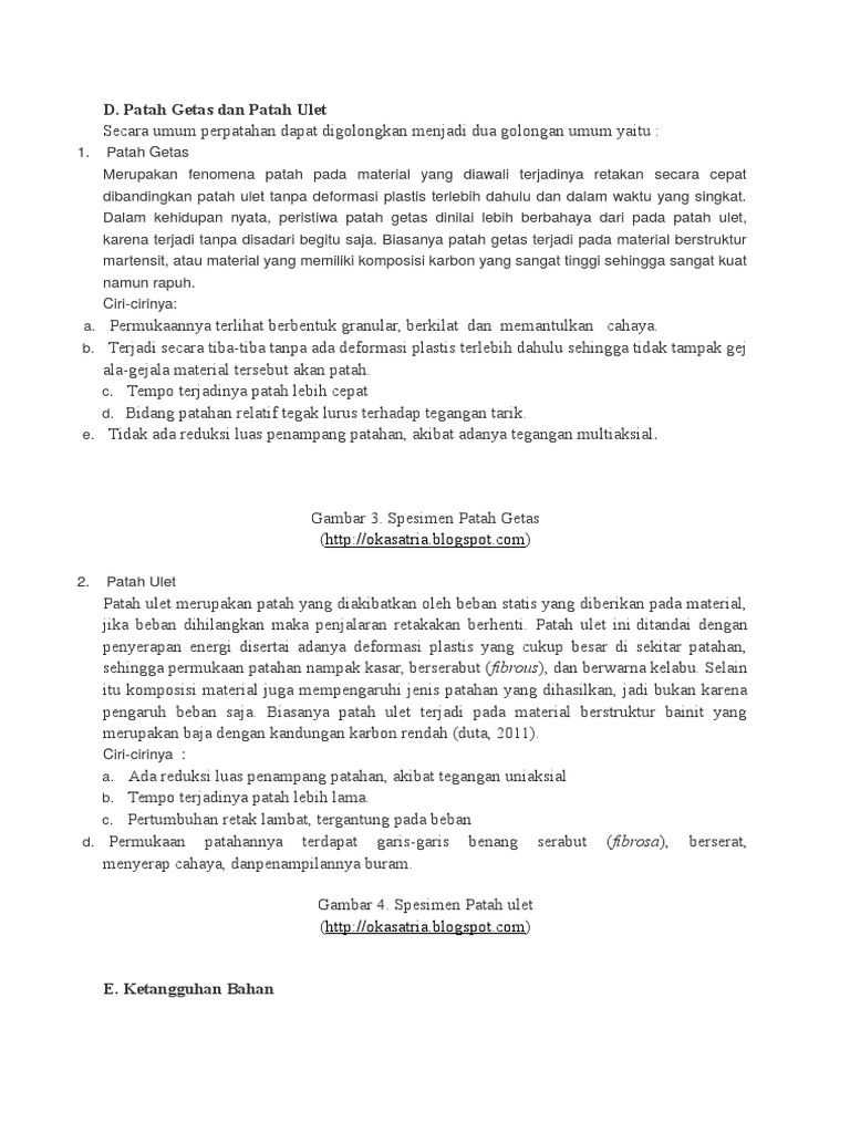 D. Patah Getas Dan Patah Ulet | PDF