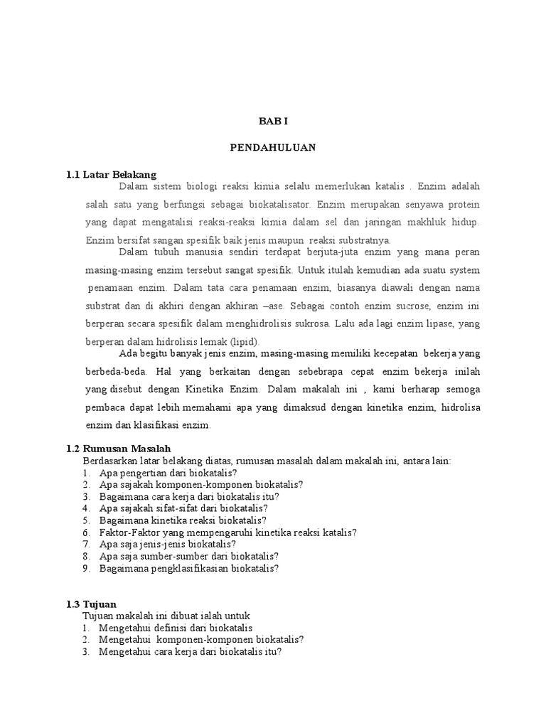 Biokatalis Jurnal Tugas Katalis | PDF