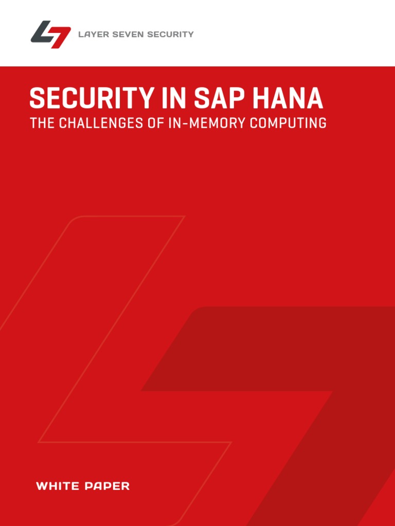White Paper - Security in SAP HANA | PDF | Transport Layer Security | Cloud Computing