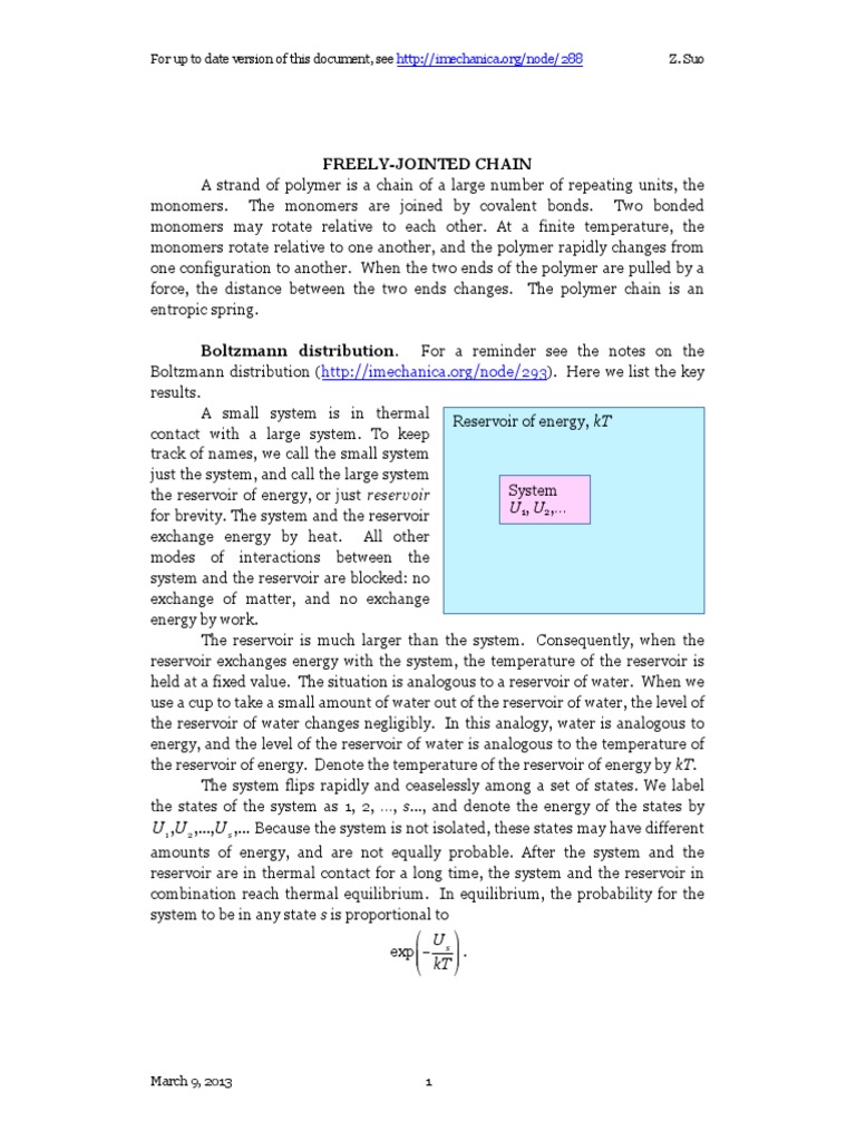 The Entropic Spring: Modeling the Elastic Behavior of Polymer Chains ...