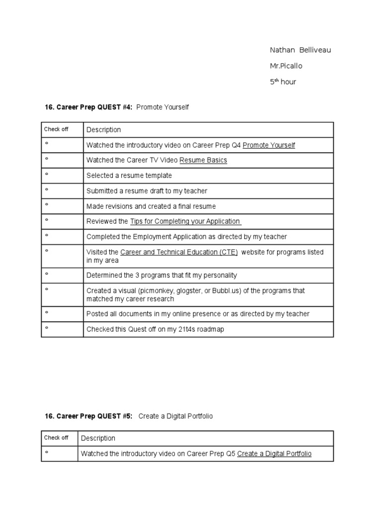 Career Prep: Resume & Portfolio Guide | PDF | Career & Growth | Business