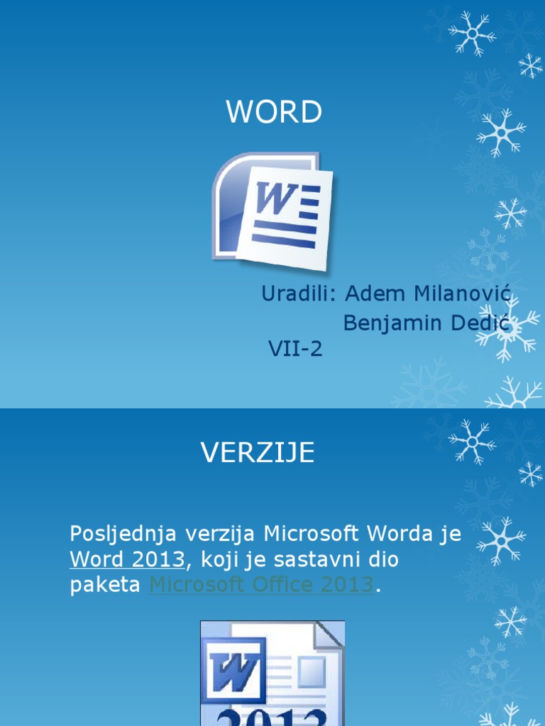 Prezentacija Word | PDF
