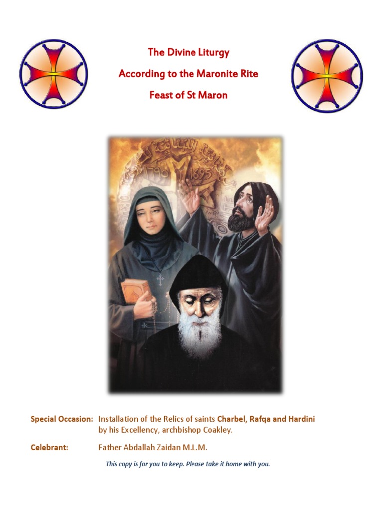 Maronite Mass of ST Maron | PDF | Catholic Church | Religious Behaviour ...