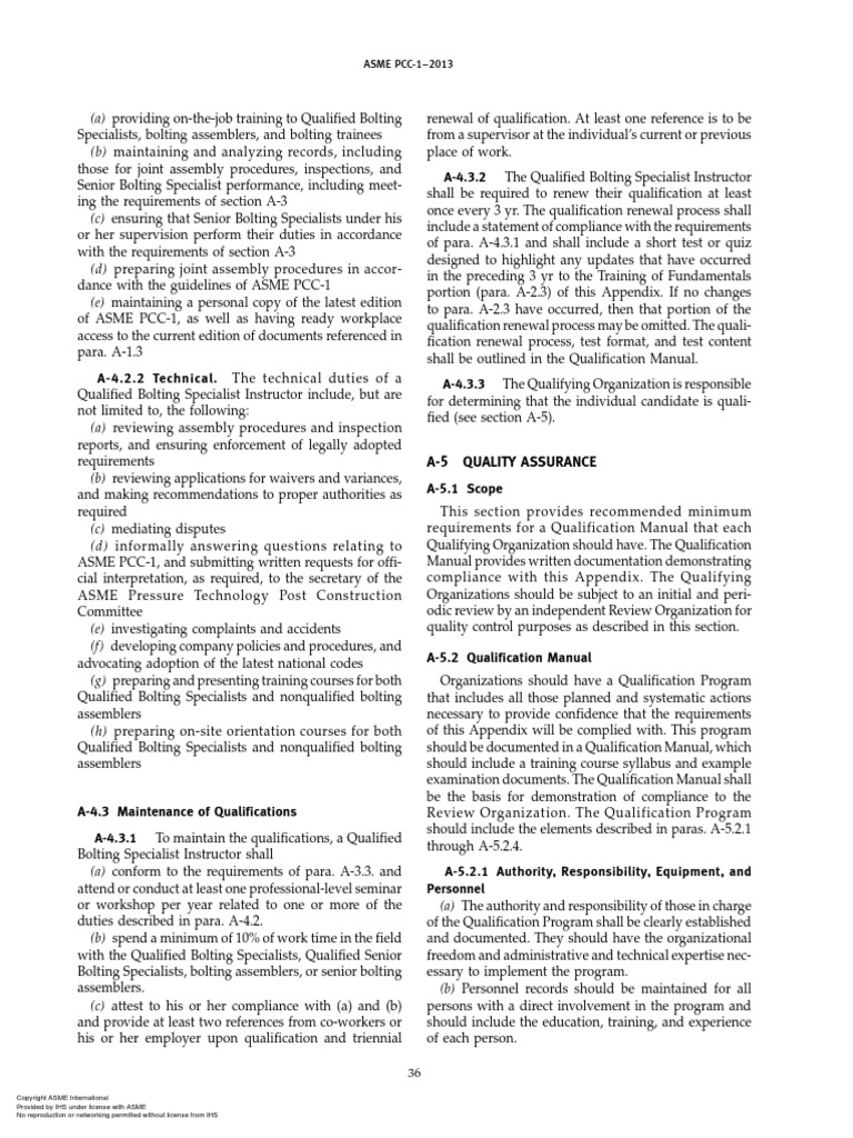 ASME PCC-1-2013 Guidelines For Pressure Boundary Bolted Flange Joint ...