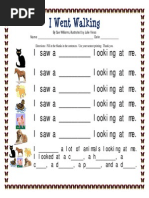 I Went Walking Sequence Cards | PDF