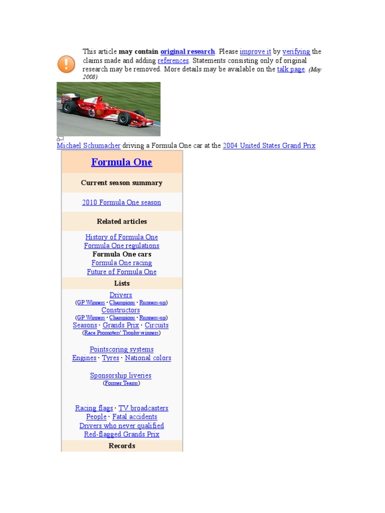 F1 car Anatomy | Formula One | Formula Racing