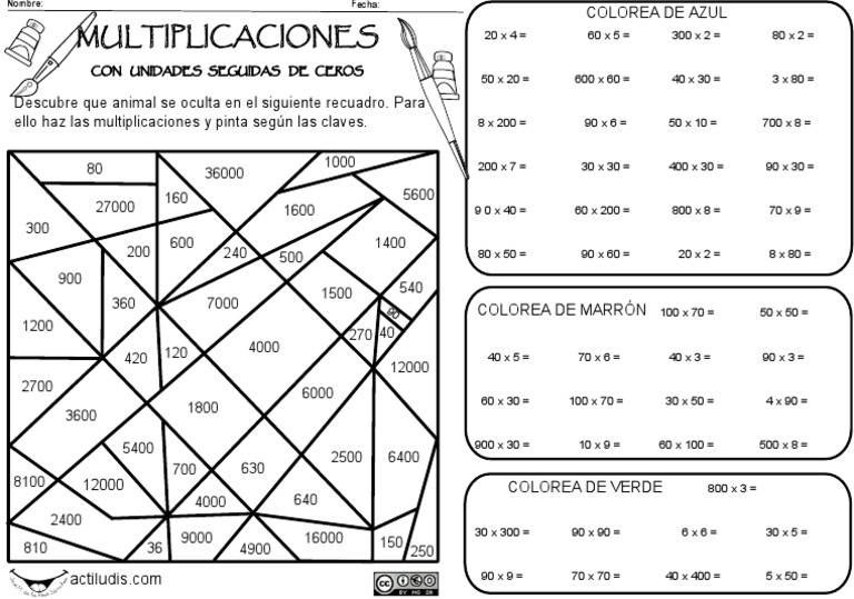 Puzzle de Multiplicaciones | PDF