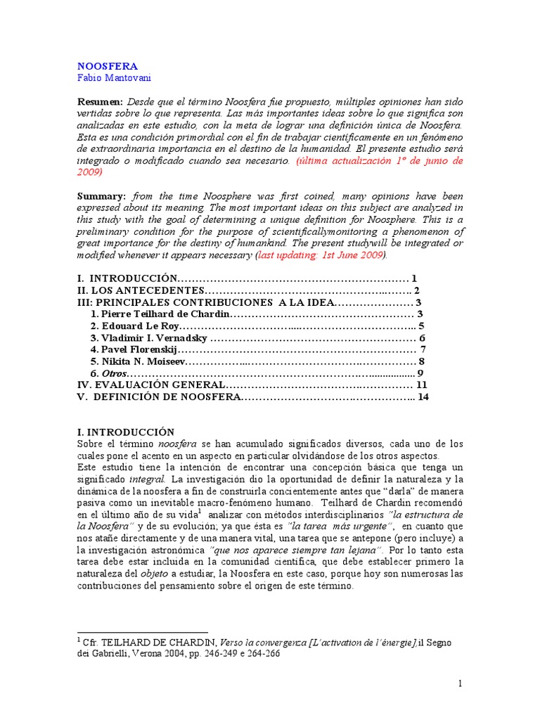 Noosfera | PDF | Homo Sapiens | Science