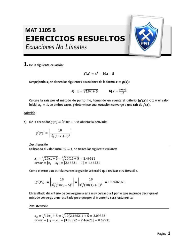 Ejercicios Resueltos de Newton Raphson | PDF | Ecuaciones | Objetos ...