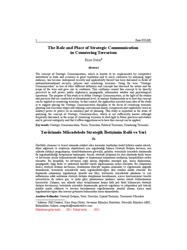 Strategic Communication (Ing) | PDF | Strategic Communication | Target ...