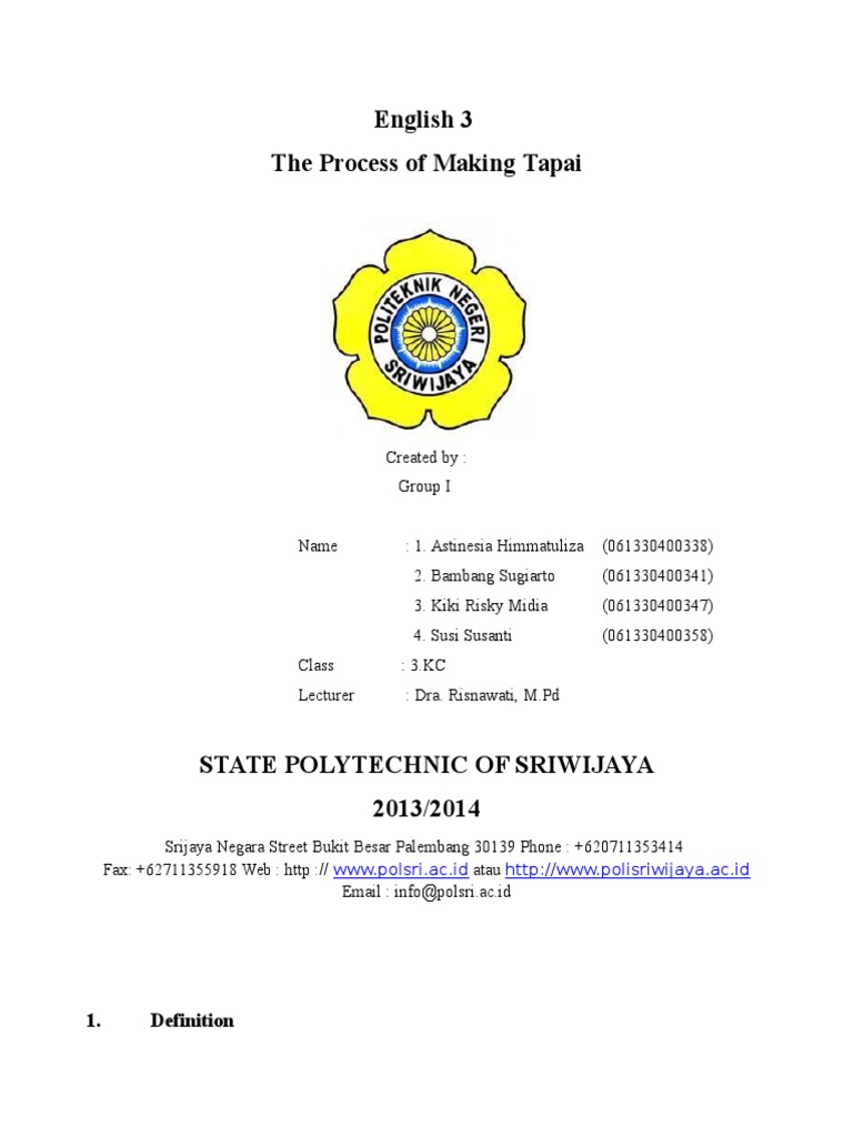 English 3 Making Tapai | PDF | Foods | Food And Drink Preparation