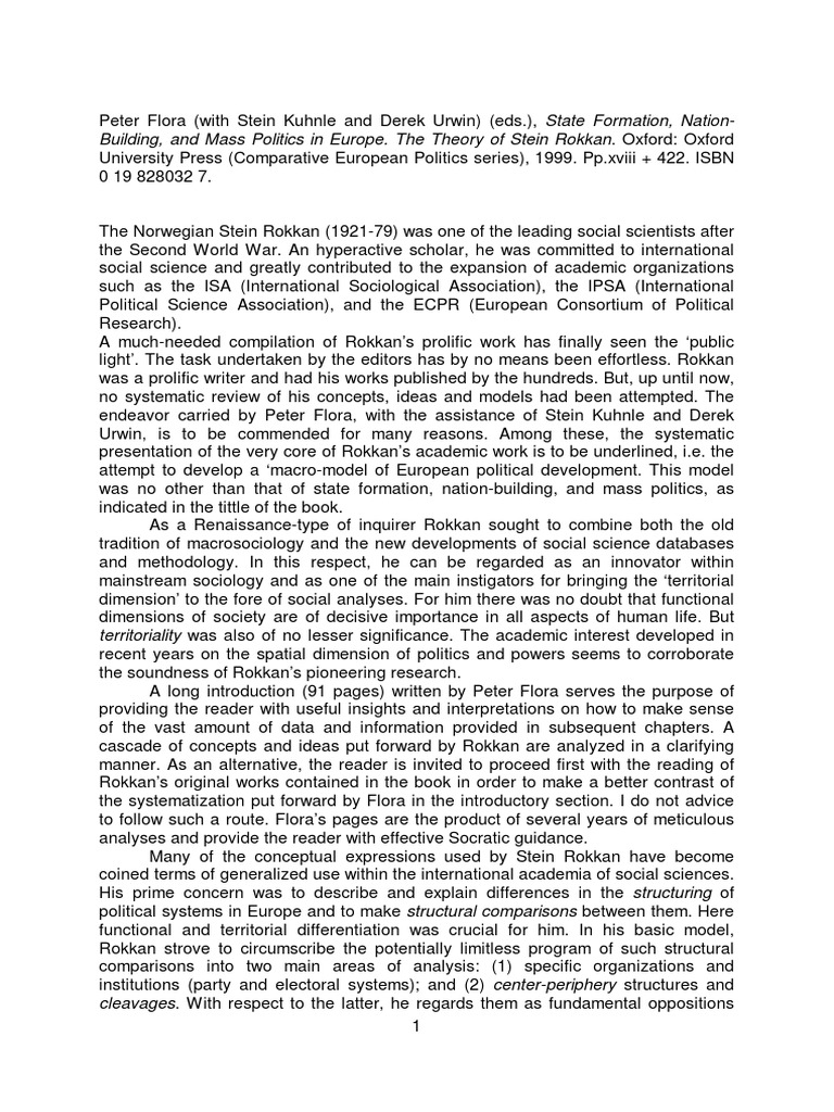 State Formation Nation-Building and Mass | PDF | Social Science | Academia