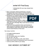 Fahrenheit 451 One-Pager Guidelines | PDF | Art