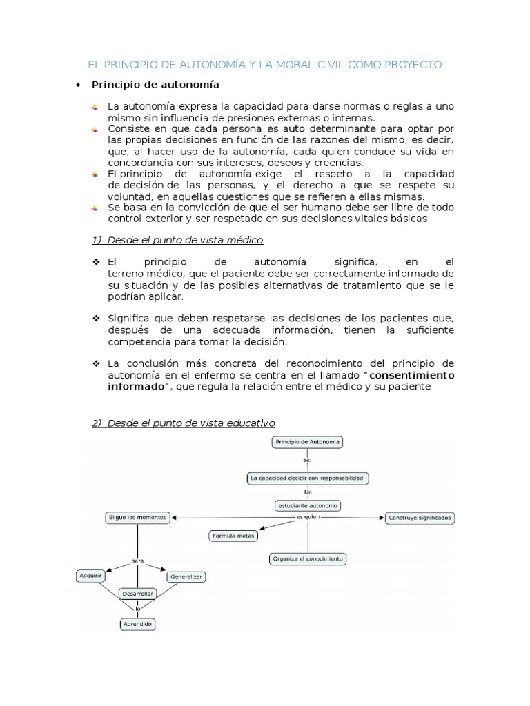 El Principio de Autonomã A y La Moral Civil Como Proyecto | PDF ...