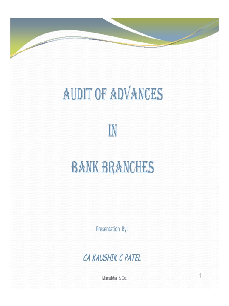 Presentation Bank Audit PDF | PDF | Credit (Finance) | Loans
