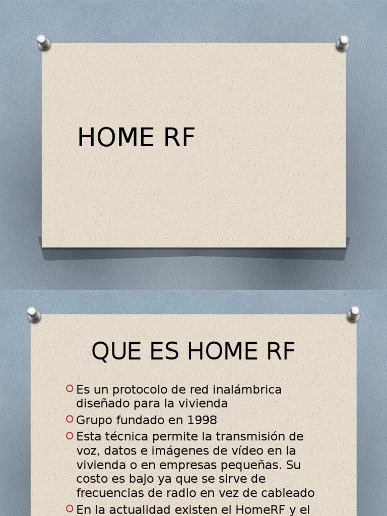 HomeRF: Red Inalámbrica para Hogares | PDF | Modulación | Inalámbrico