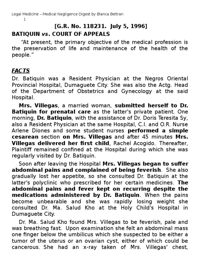 Cases for Medical Malpractice | Medical Malpractice In The United ...