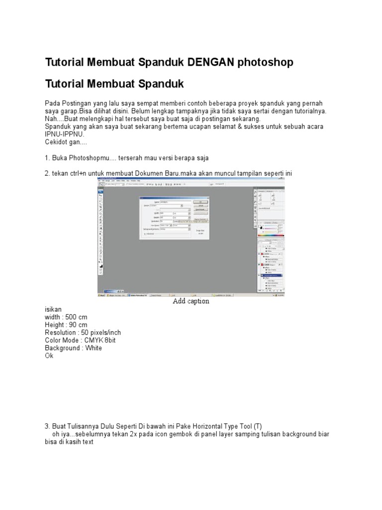 Tutorial Membuat Spanduk DENGAN Photoshop | PDF