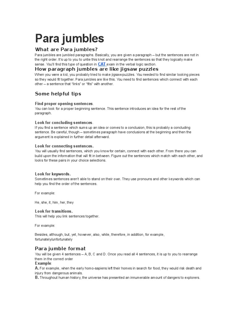 What Are para Jumbles? | PDF | Argument | Epistemology