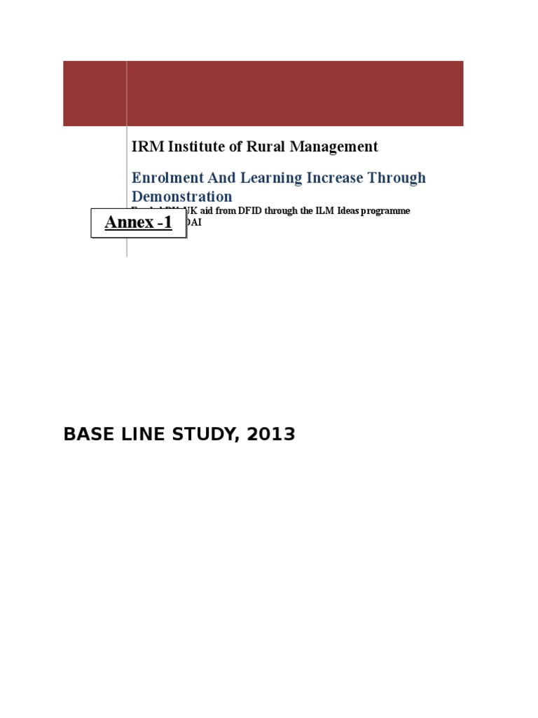Baseline Assessment Report 2013 | PDF | Fraction (Mathematics ...