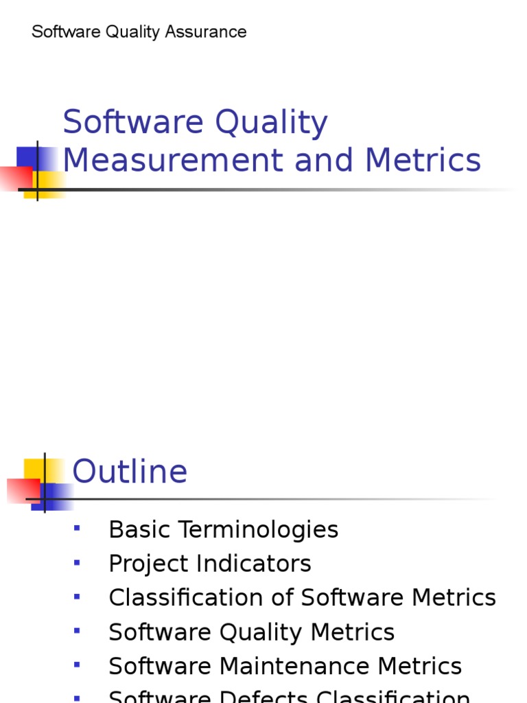 Software Quality Measurement and Metrics | PDF | Software Bug ...
