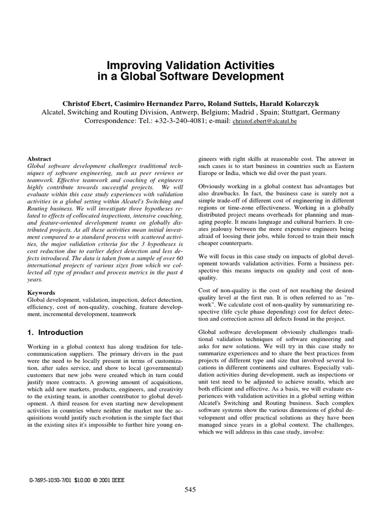 Improving Validation Activities | PDF | Reliability Engineering ...