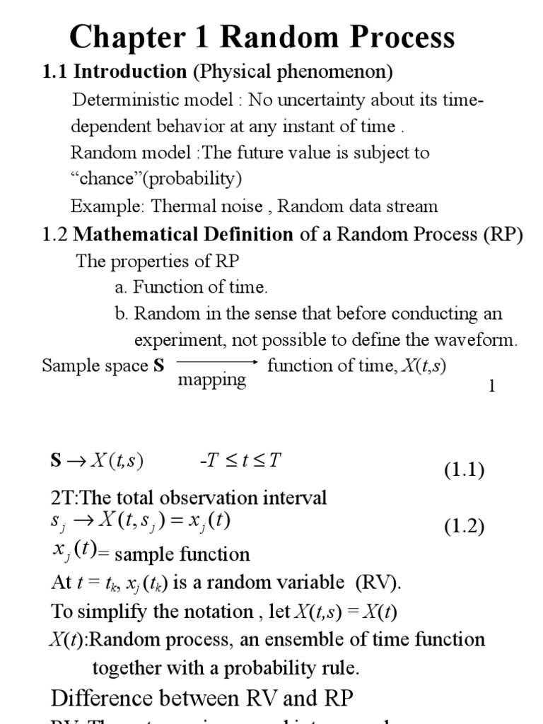 Introduction to Random Processes | PDF | Stationary Process | Normal Distribution