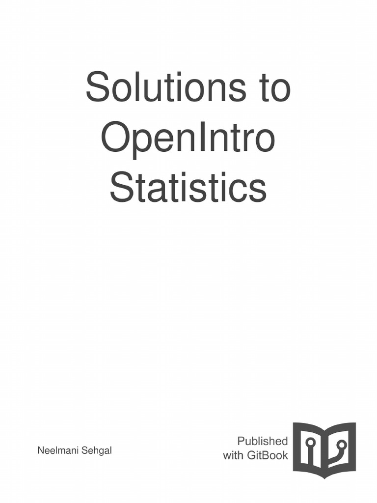 Solutions To Openintro Statistics | PDF