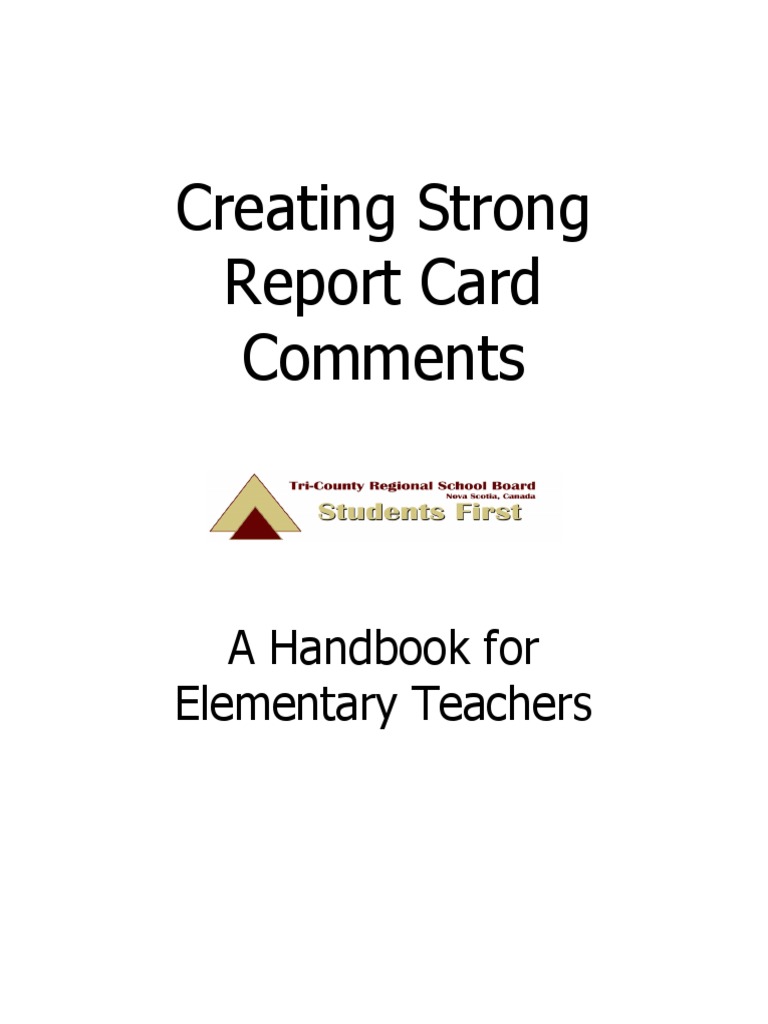 Effective Report Card Comments Guide | PDF