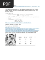 Vogue A Level Media Cheat Sheet | PDF | Vogue (Magazine) | Magazines