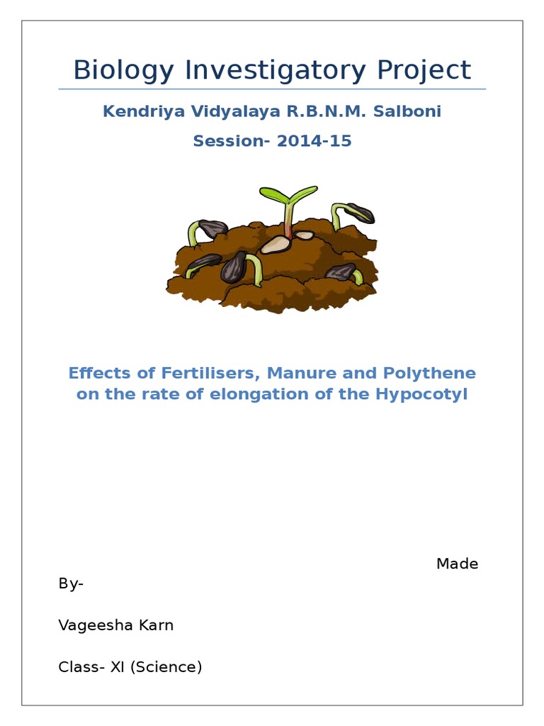 Biology Investigatory Project | PDF | Fertilizer | Seed