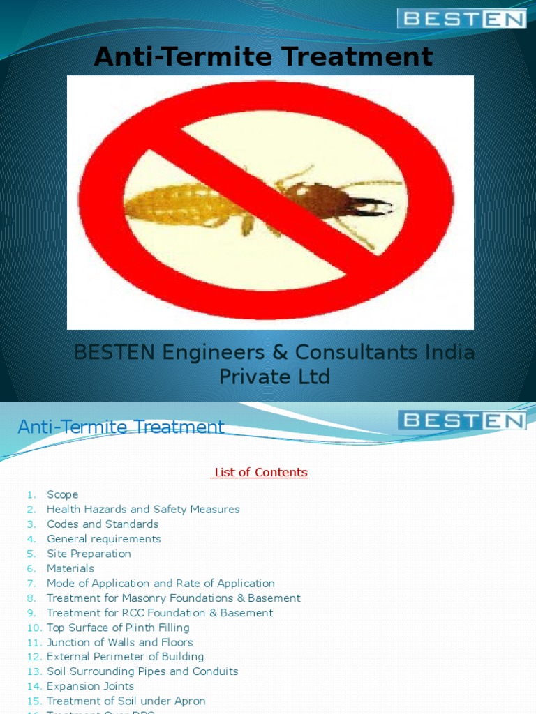 Anti-Termite Treatment Procedures Guide | PDF | Industries | Building