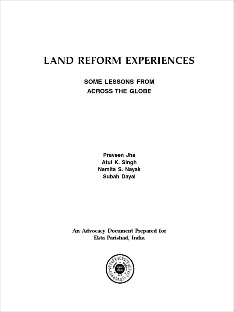 Land Reform Experiences | PDF | Land Reform | Development Economics