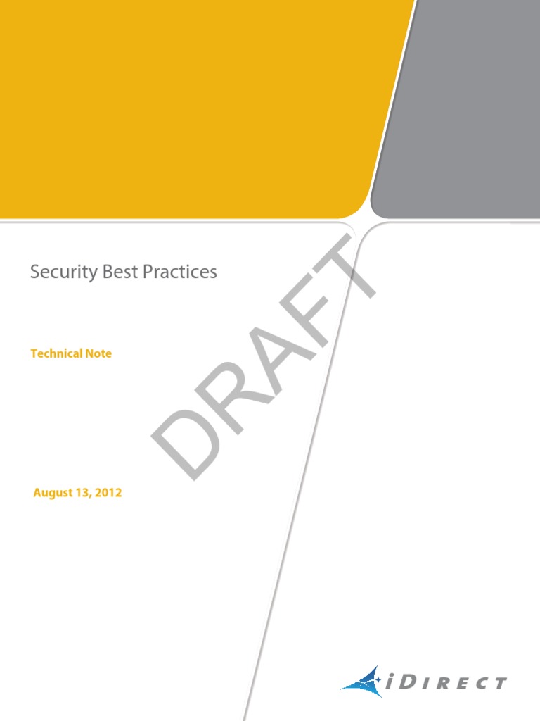 Idirect Security Best Practices Technical Note | Download Free PDF ...